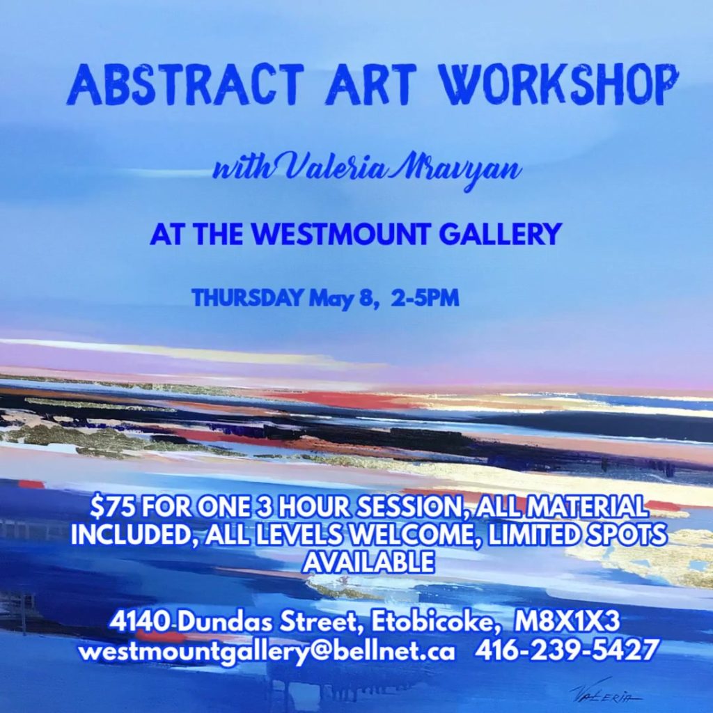 Abstract Art Workshop with Valeria Mravyan - Westmount Gallery